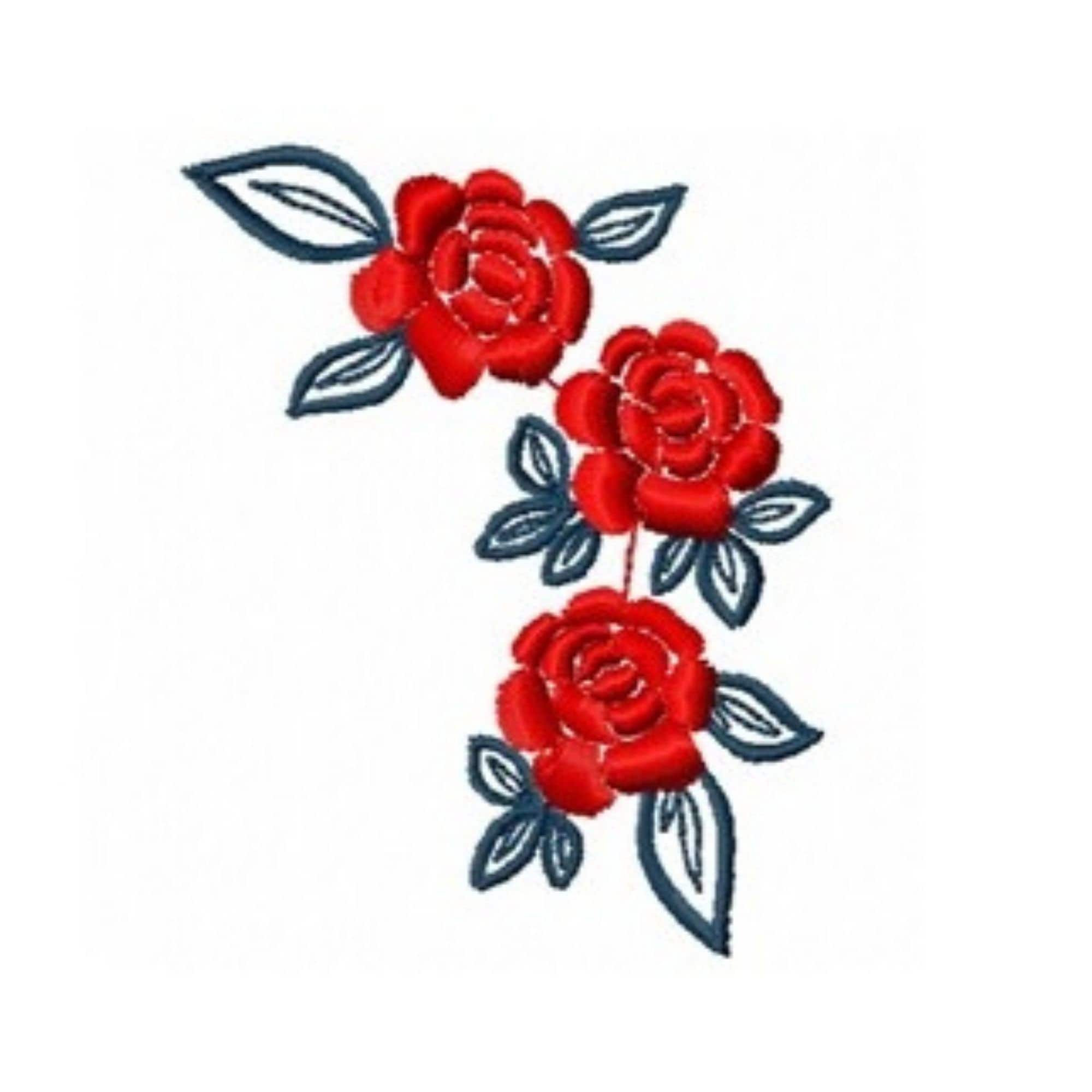 Diseño de bordado de flores para la máquina Archivos de | Etsy