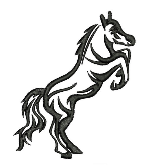 Horse Embroidery Design Instant Download Machine - Etsy