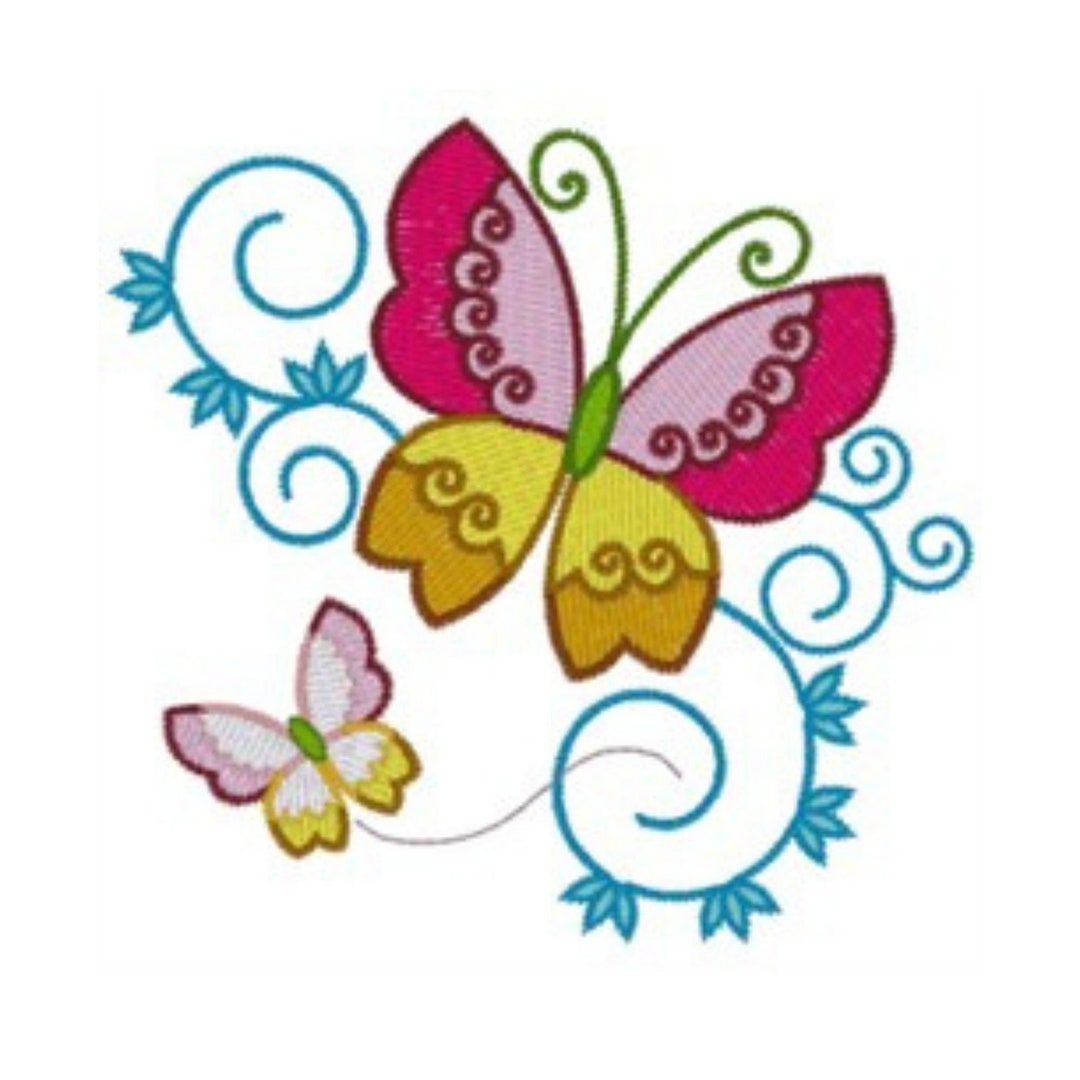 Butterfly Embroidery Design - Instant Download - Machine Embroidery ...