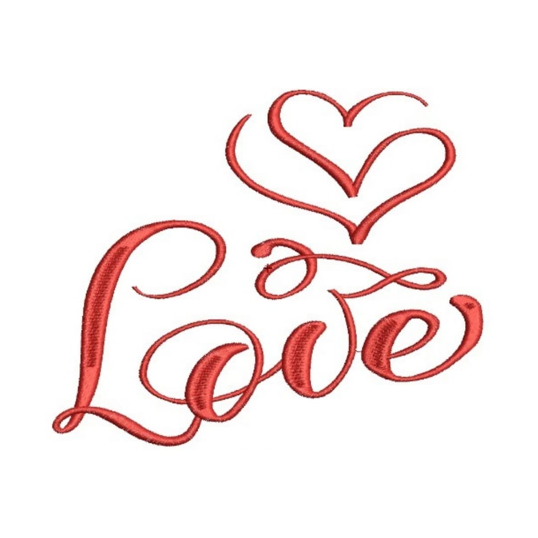 Love Embroidery Design - Instant Download - Machine Embroidery Designs ...