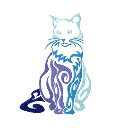 Cat Embroidery Design Instant Download PES DST - Etsy