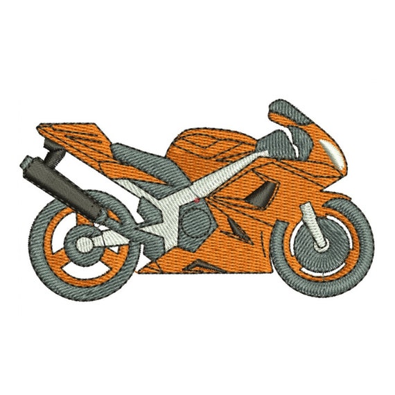 Motorcycle Embroidery Design Instant Download Machine - Etsy