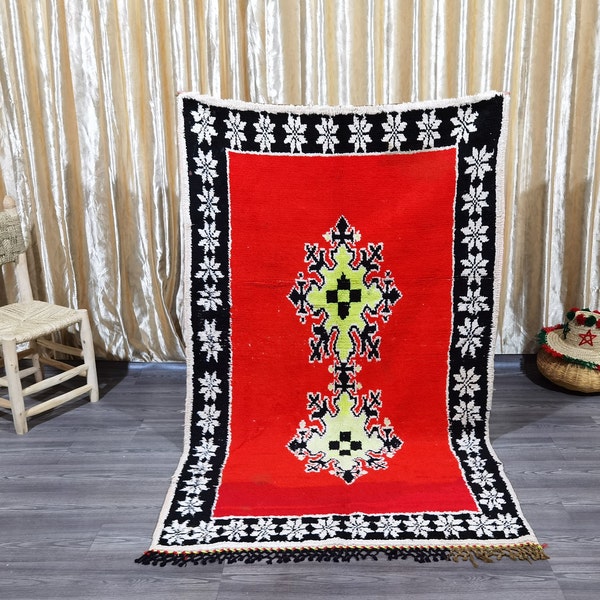 Red Moroccan Rug - Etsy