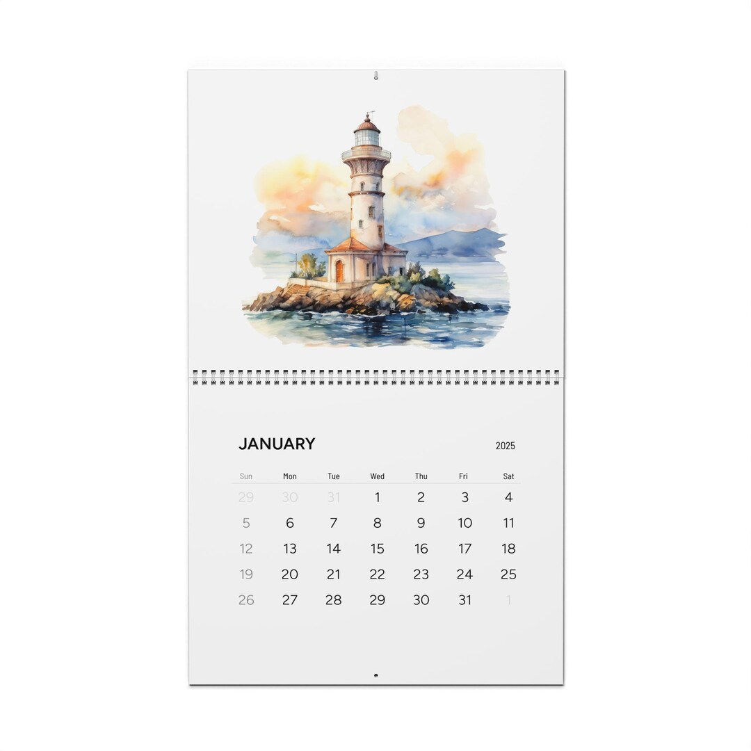 Lighthouse Watercolors Wall Calendars 2025 - Etsy