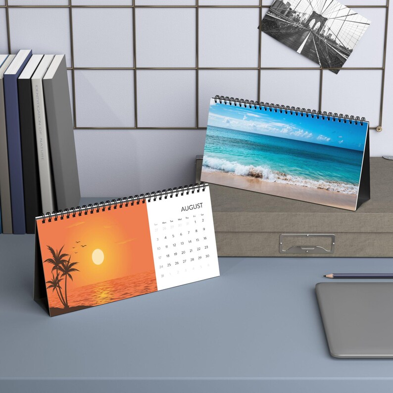 Beaches Desktop Calendar (2025 Grid) Beach - Etsy