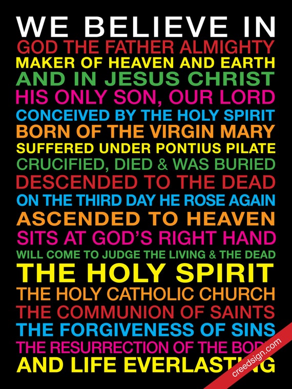 Apostles Creed Sign digital Download - Etsy