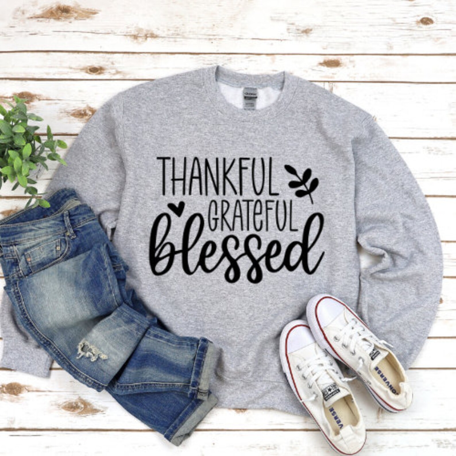Thankful Grateful Blessed Sweater Thankful Sweater - Etsy