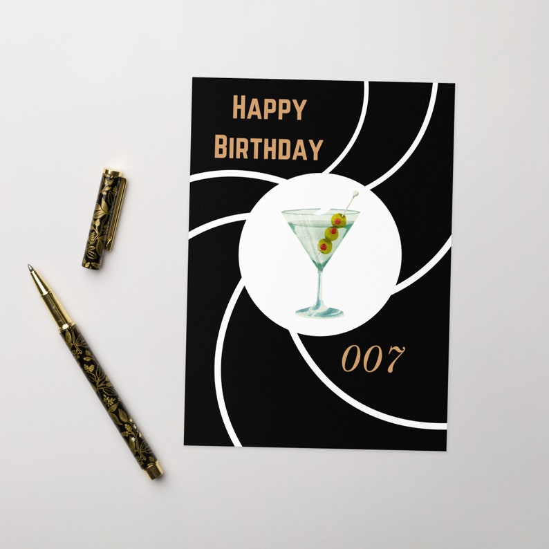 James Bond 007 Themed Birthday Card - Etsy James Bond 007 Themed Birthday Card - Etsy