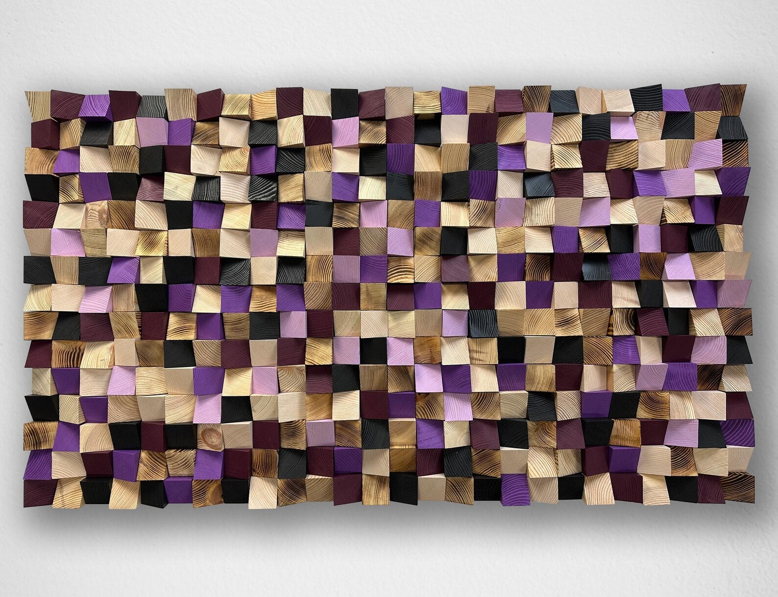 Houten muur kunst groot formaat, houten muur decor modern rustiek stuk ...