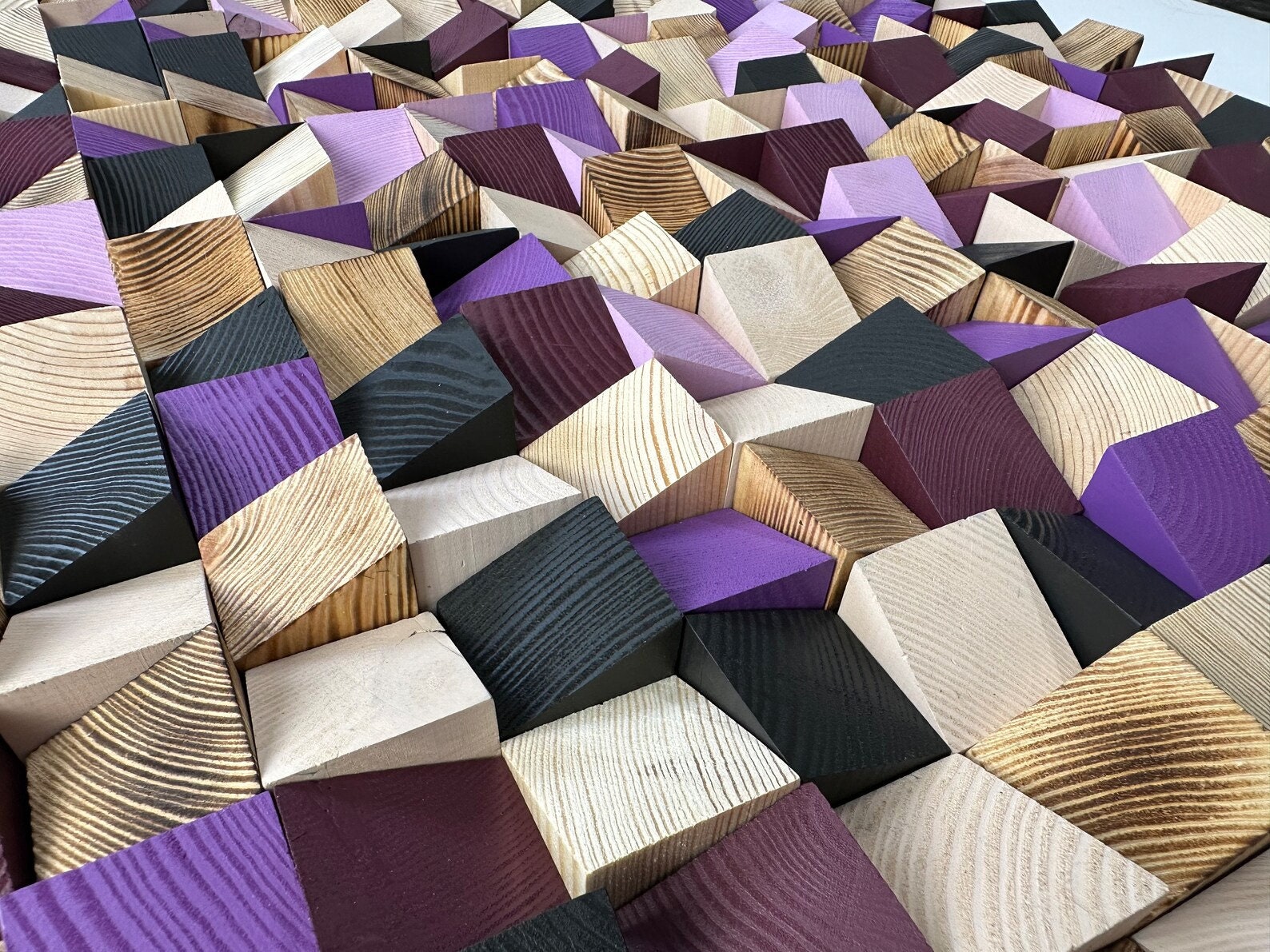 Houten muur kunst groot formaat, houten muur decor modern rustiek stuk ...