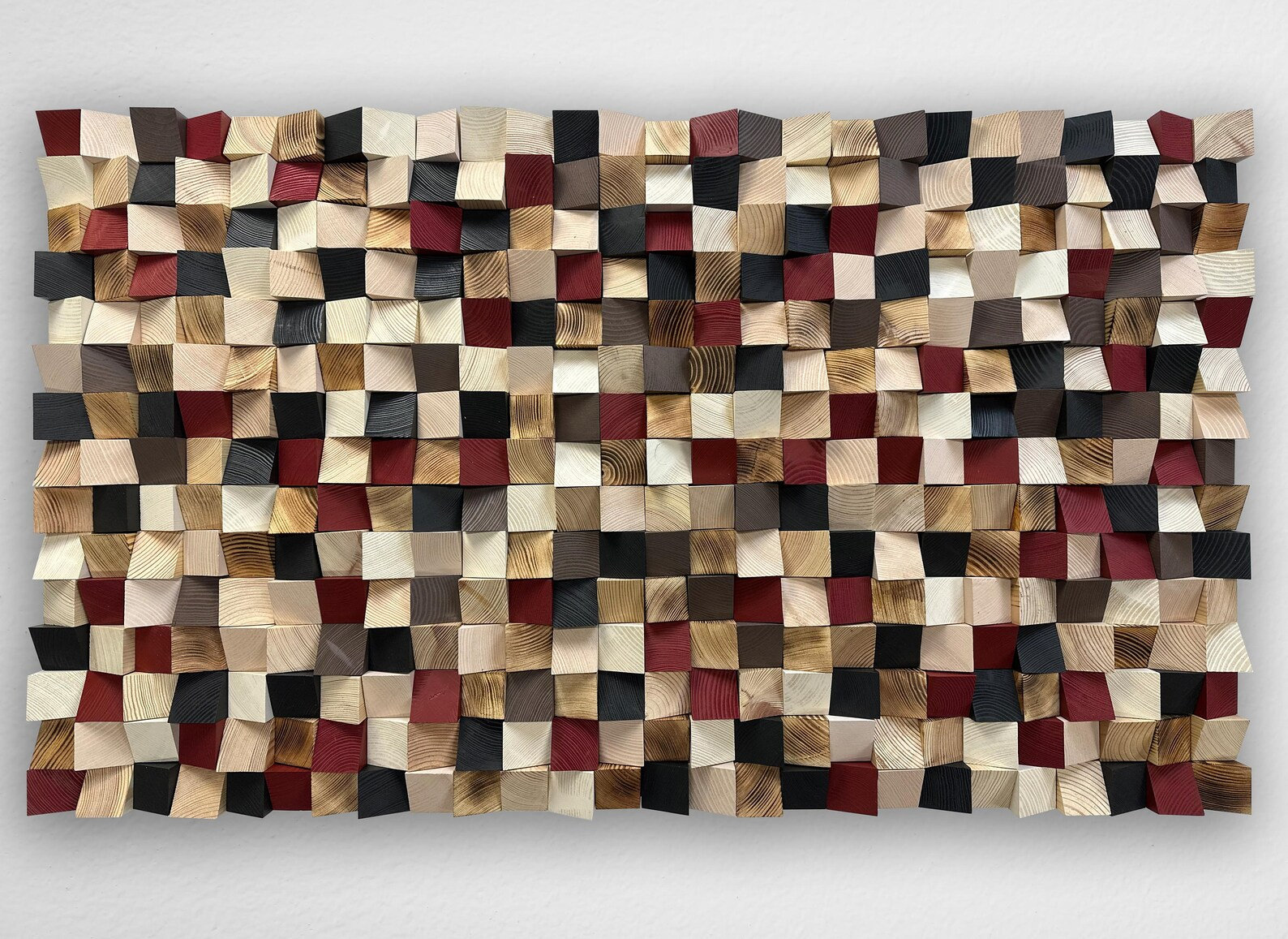 Wood Wall Art Large Size, Wooden Wall Decor Modern Rustic Piece ...