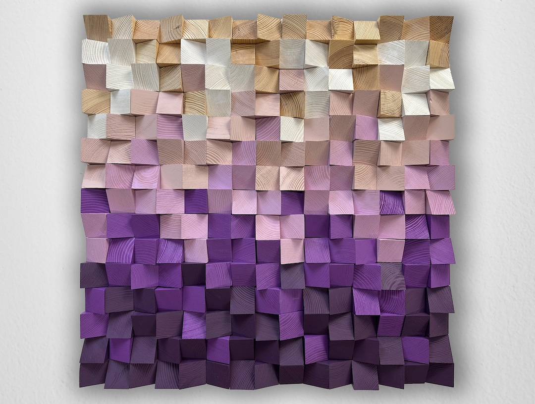 Sound Diffuser, Reclaimed Art, Wood Wall Sculpture, 3d Wall Art, Mosaic Wood, Abstract Art ...