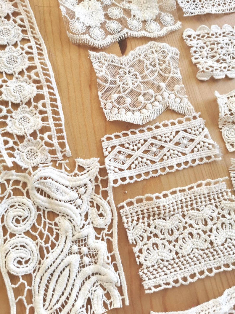 Junk Journal Supplier Kits 50 Mini Pieces of Antique Lace - Etsy