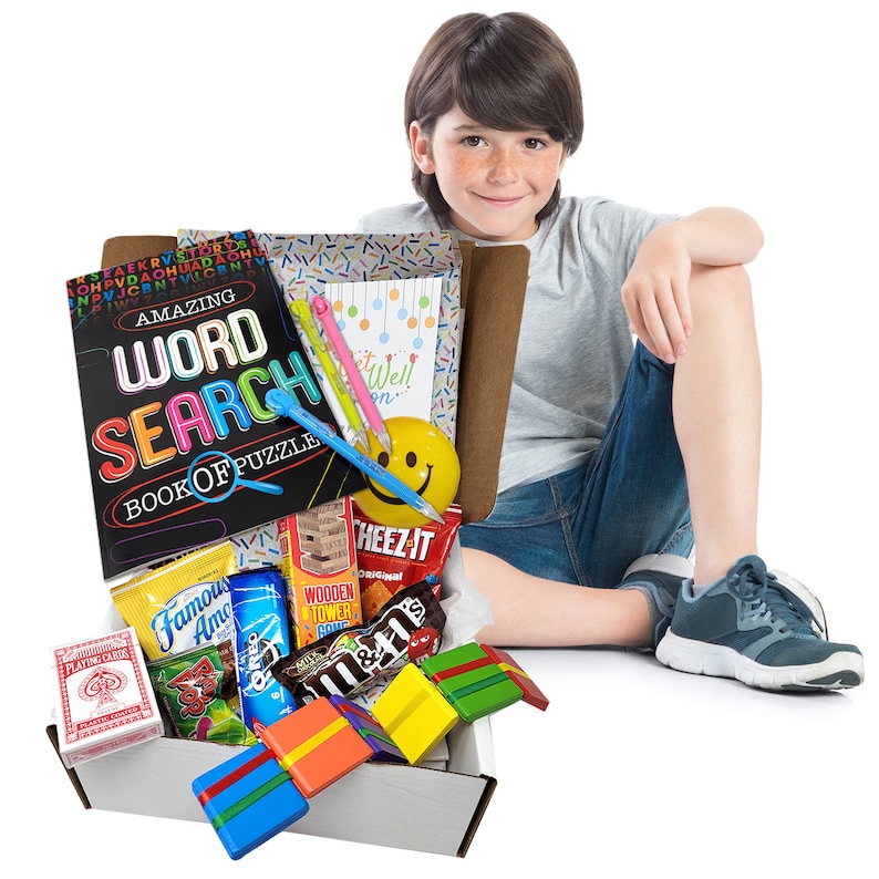 GET WELL GIFT Basket, Package for Kids, Care Package, Feel Better Soon ...