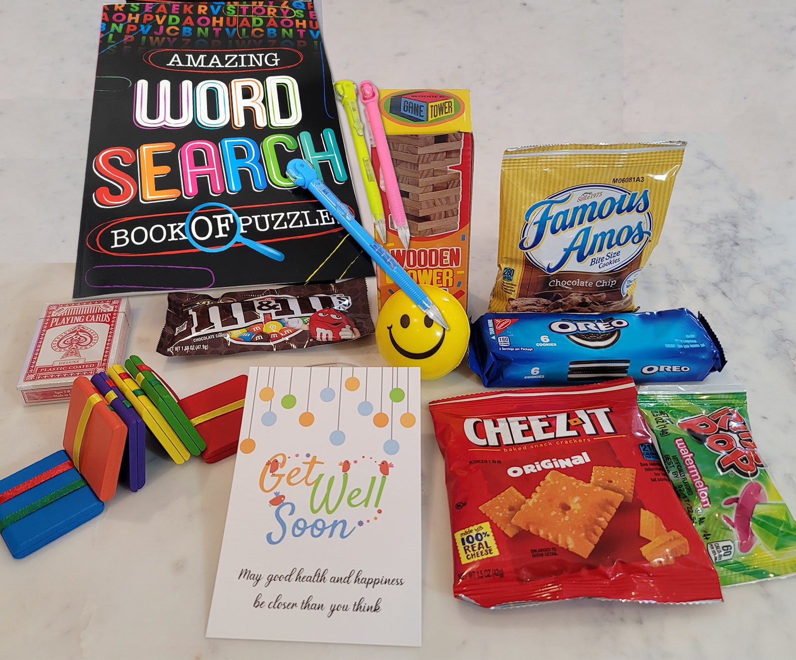 GET WELL GIFT Basket, Package for Kids, Care Package, Feel Better Soon ...