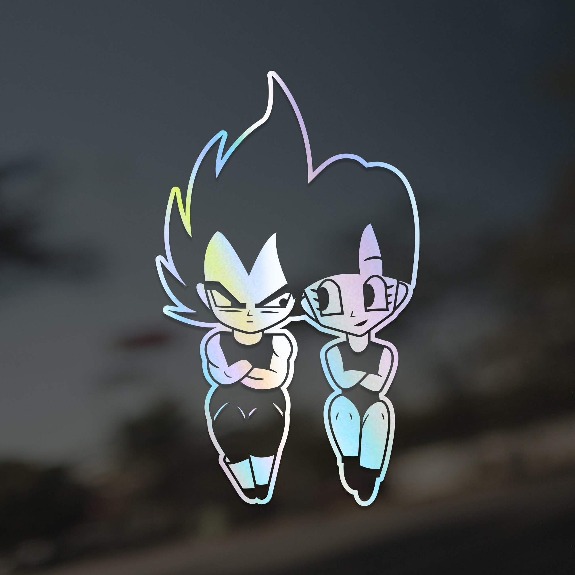 Saiyan Love Vegeta Stare Bulma Vinyl Decal 5 X | Etsy