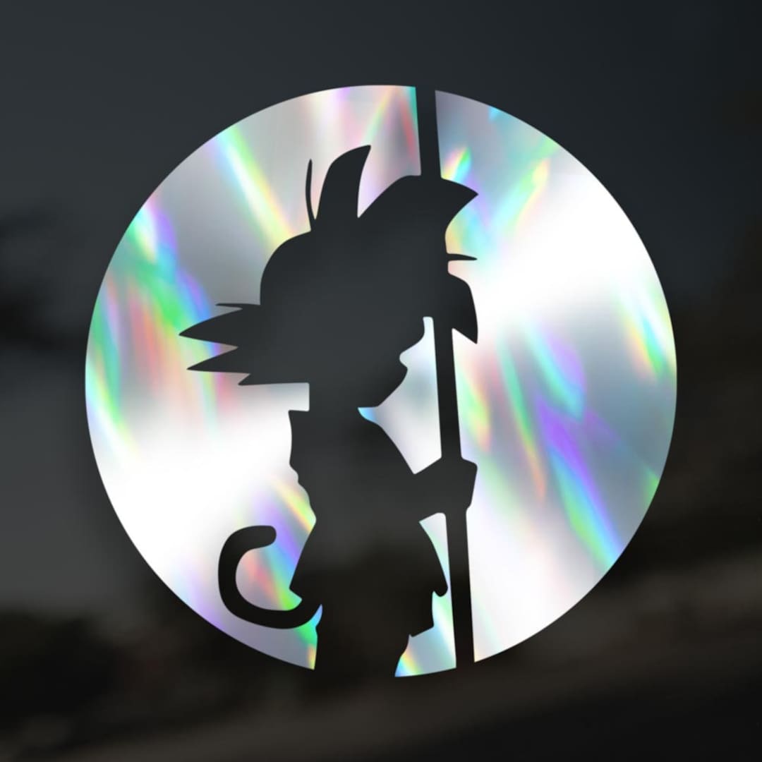 Calcomanía de vinilo con la silueta del joven Goku - Etsy España