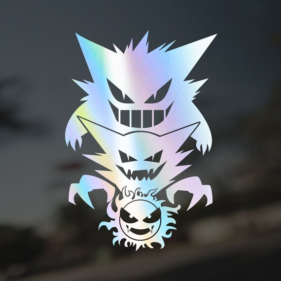 Ghostly Trio Gengar Haunter Gastly Pokémon Vinyl Decal - Etsy