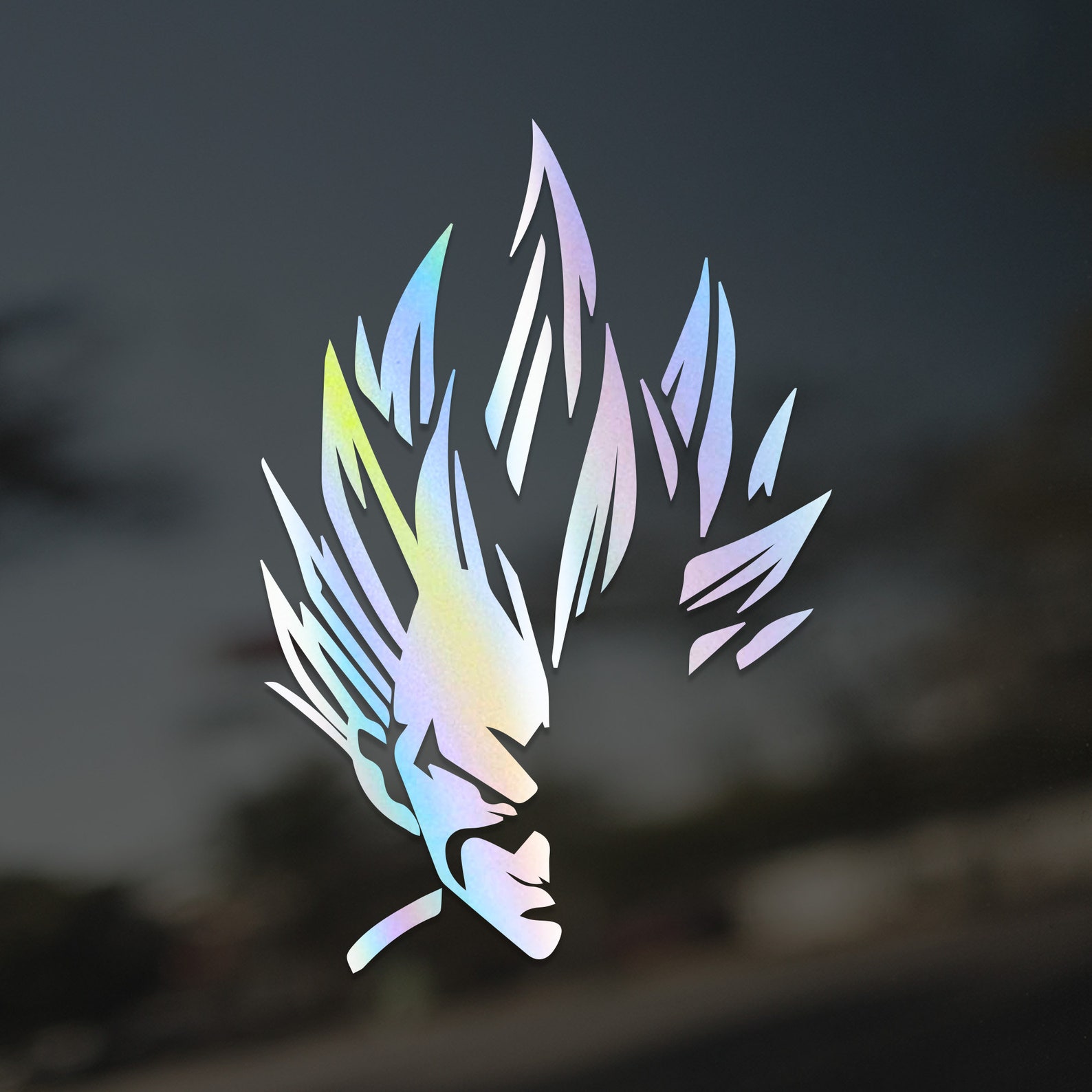 Vinyl Decal Vegeta Super Saiyan Face Decal - Etsy