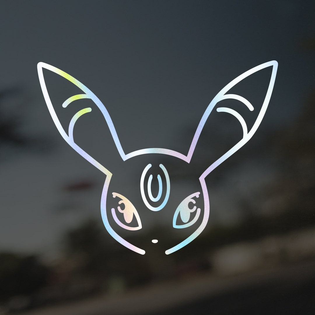 Umbreon Outline Decal Pokemon Available in Holographic and - Etsy
