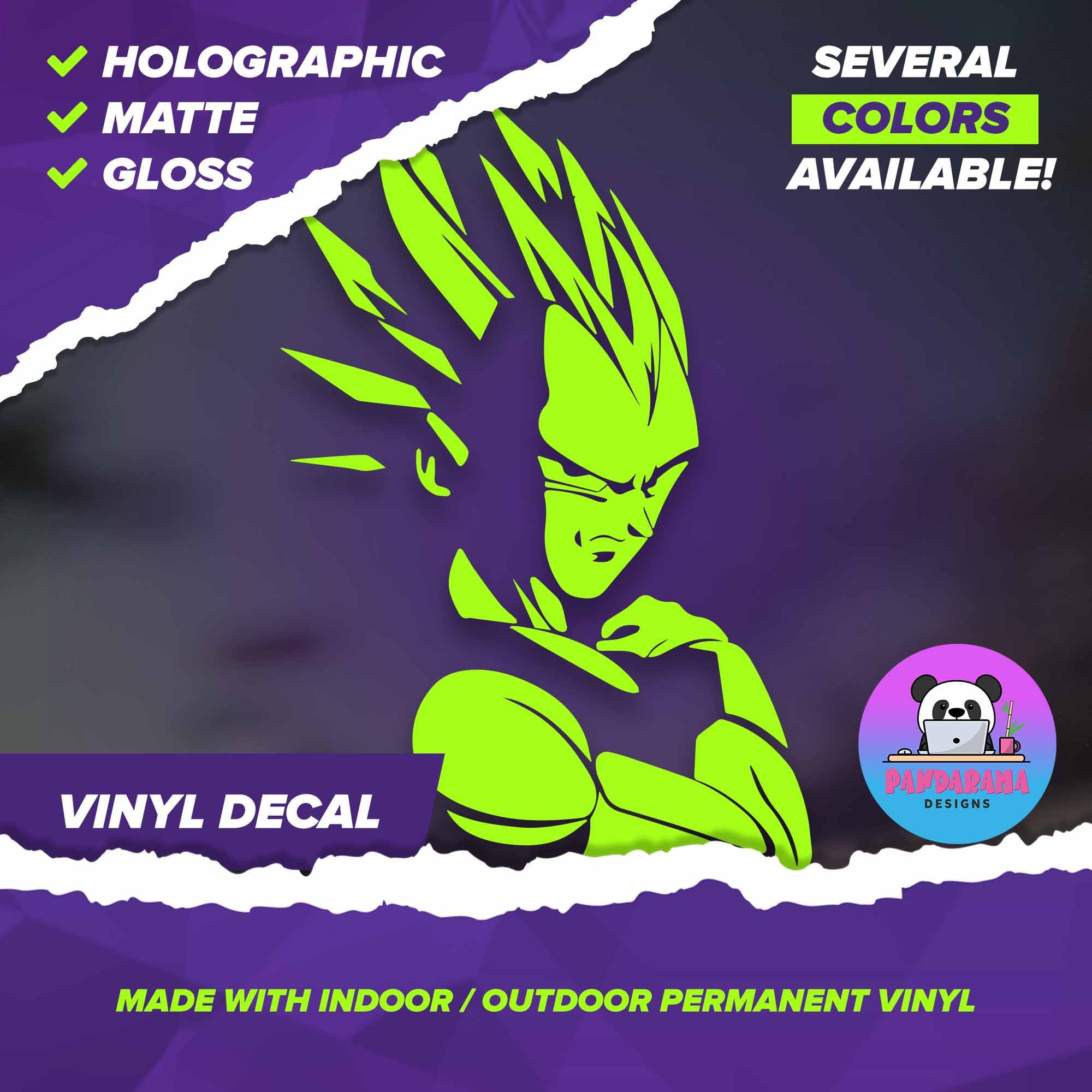 Vinyl Decal Vegeta Super Saiyan Decal | Etsy