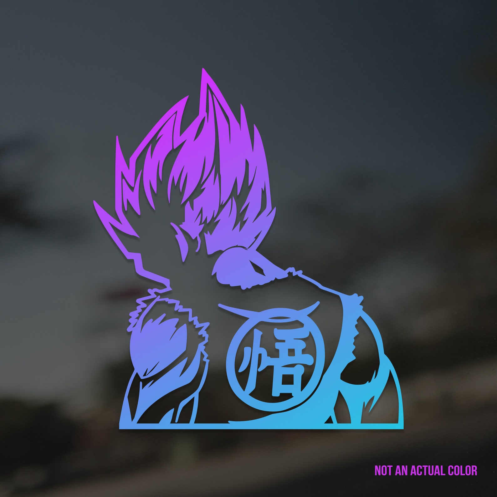 Vinyl Decal Super Saiyan Goku Back Decal 6 x 6.89 | Etsy