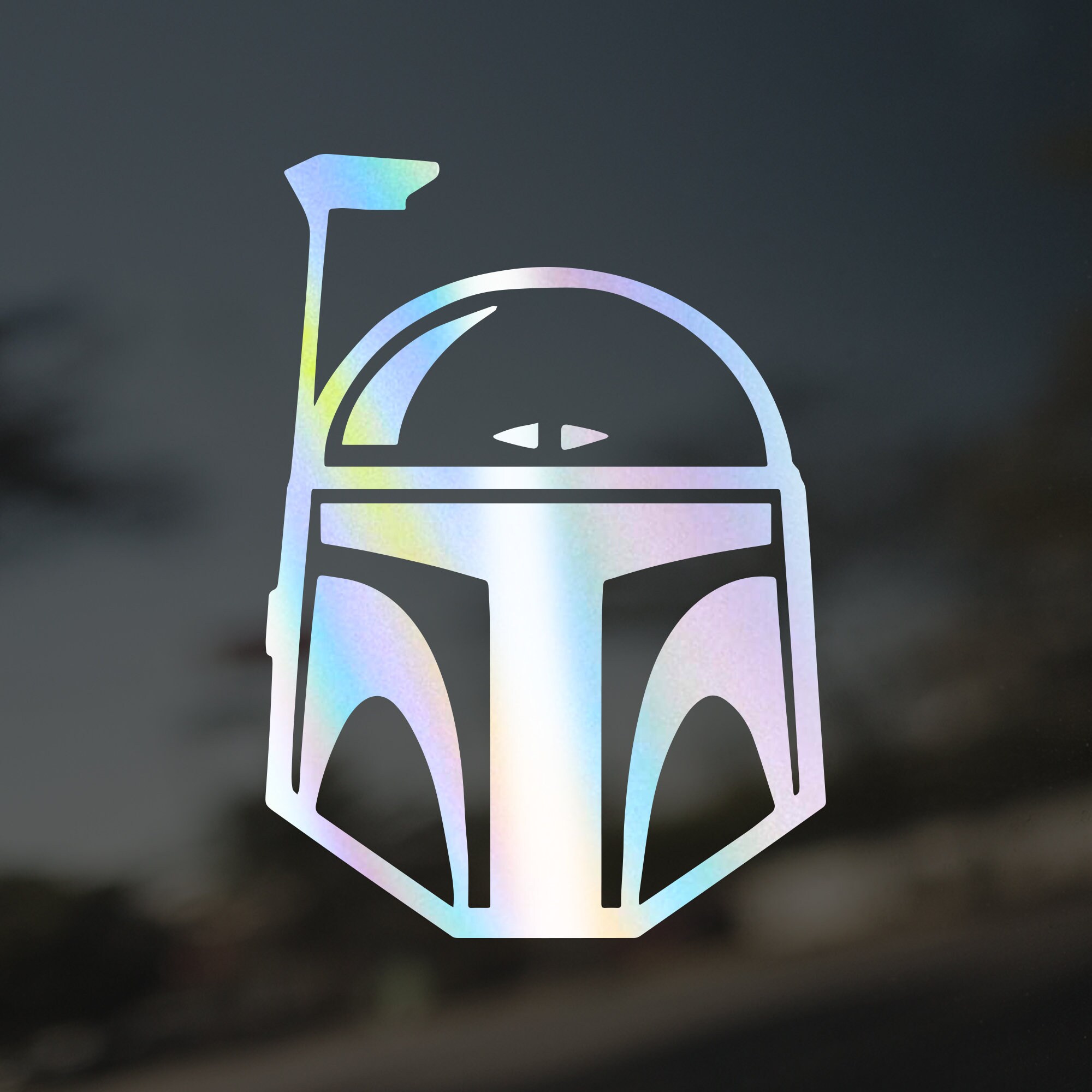 Star Wars Boba Fett Helmet Decal - Etsy