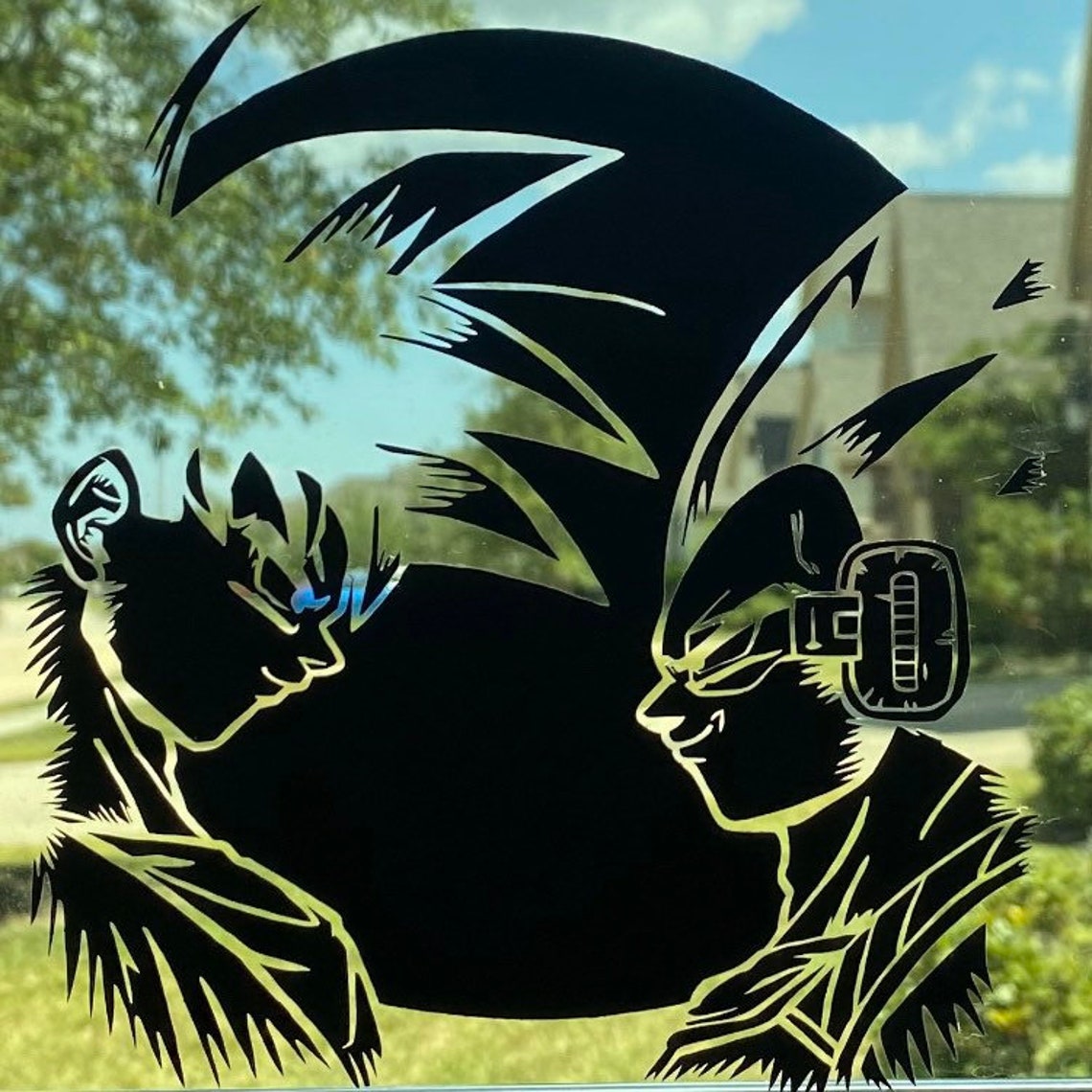 Vinyl Decal Goku Vs Vegeta Stare - Etsy