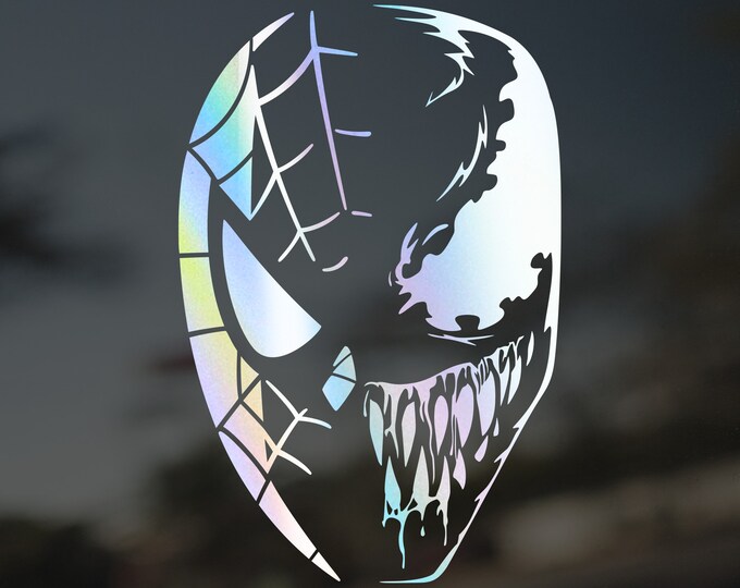 Split Face Spiderman Venom Decal - Etsy