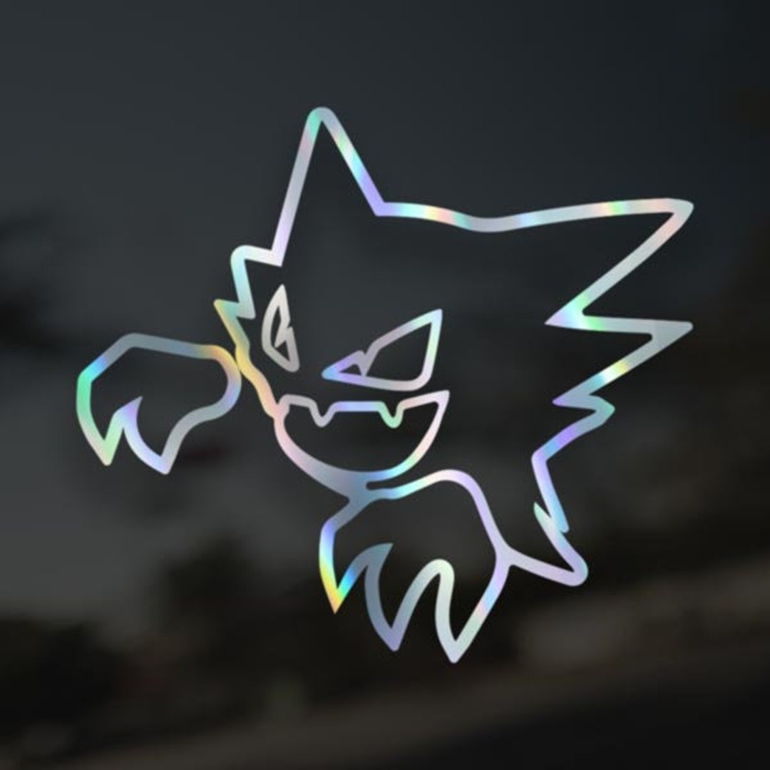 Haunter Outline Decal Pokemon - Available in Holographic and Several ...