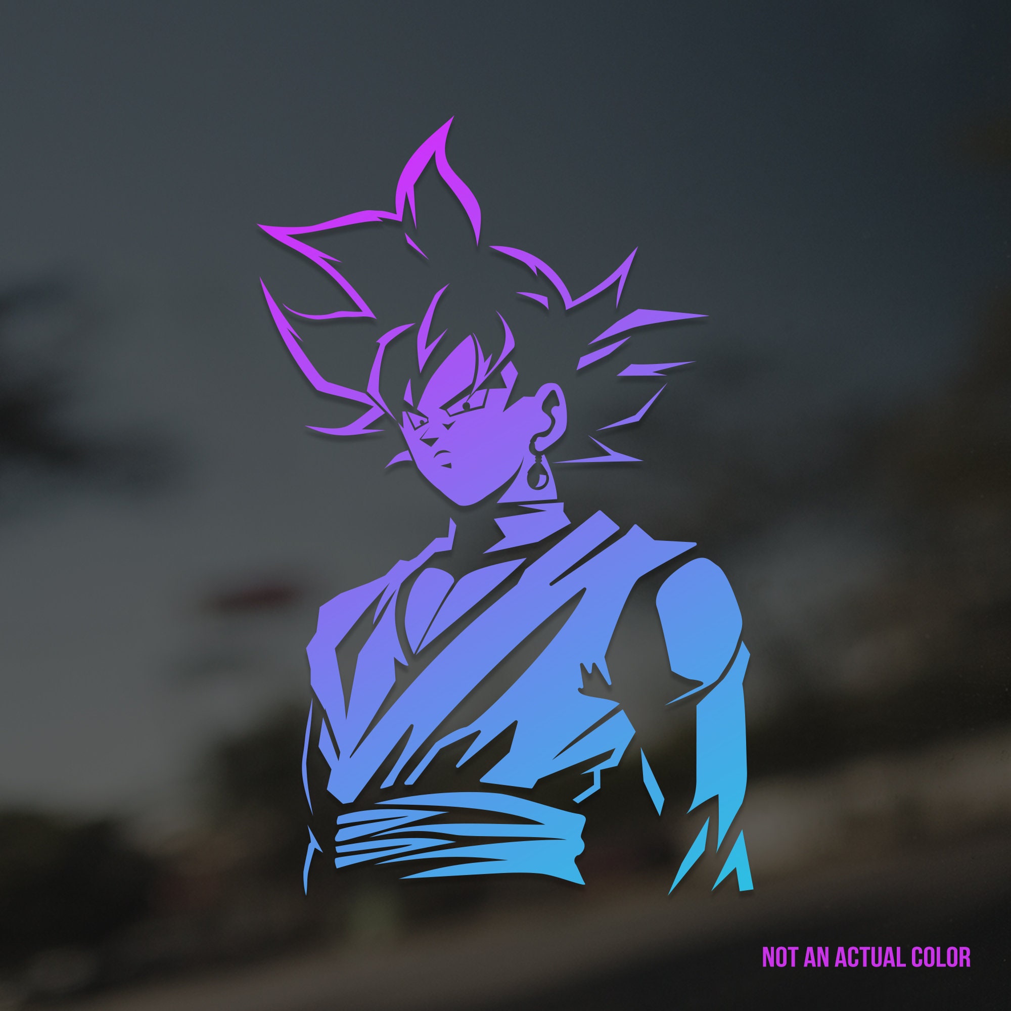Vinyl Decal Goku Black Stare | Etsy
