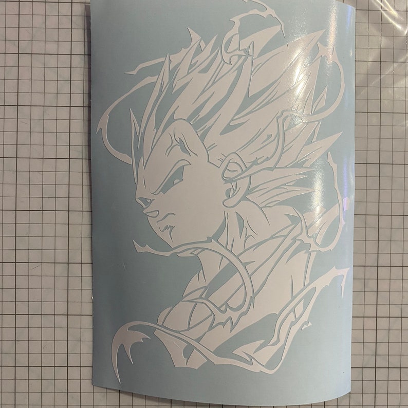 Vinyl Decal Super Saiyan Vegeta 5 X 7.149 In - Etsy