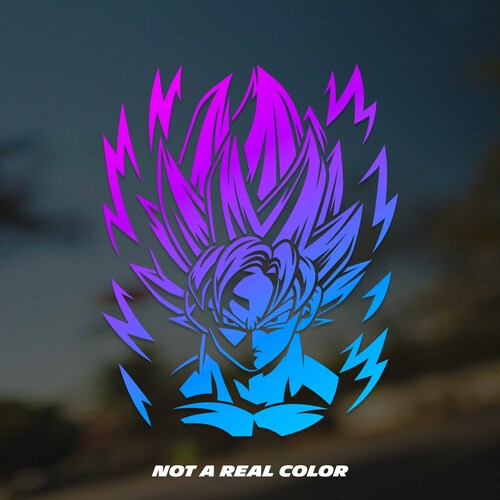 Goku Super Saiyan SSJ Half Face Decal - Etsy