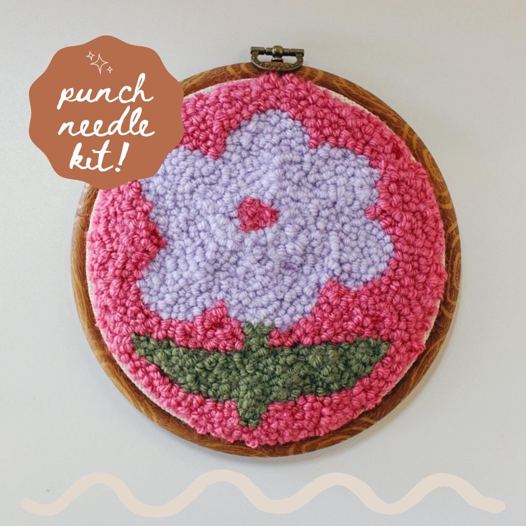 DIY Punch Needle Kit |daisy | Craft Kit | Crafty Gift | Rug Hooking ...