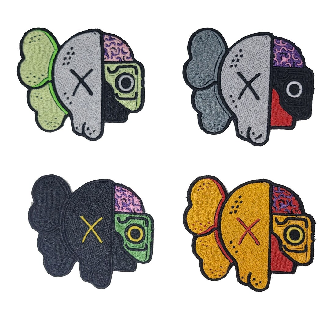KAWS Embroidered Patch KAW Iron-on/sew-on for Jackets Hats - Etsy
