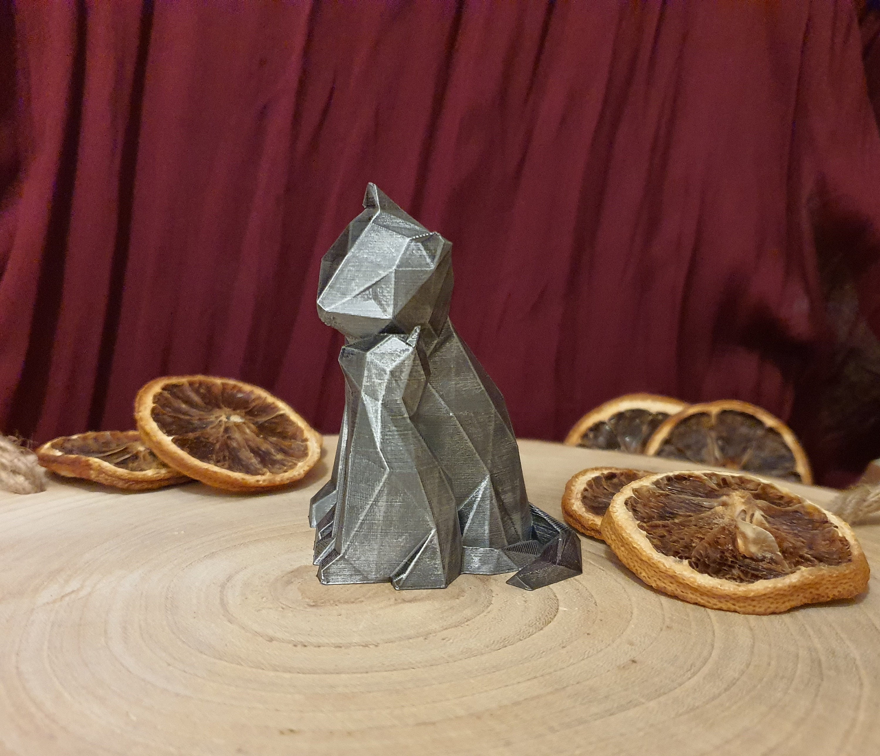 Low Poly Cuddling Cats Figurine Cuddling Cats Sculpture 3D | Etsy