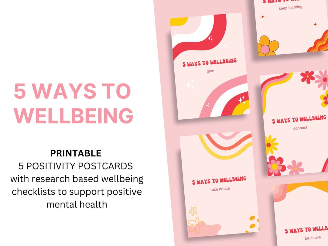 Printable Postcard / Wellbeing Checklist for Good Mental Health - Etsy