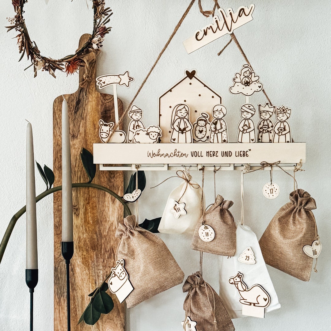 Christmas Nativity Scene Advent Calendar Personalized Nativity Play ...