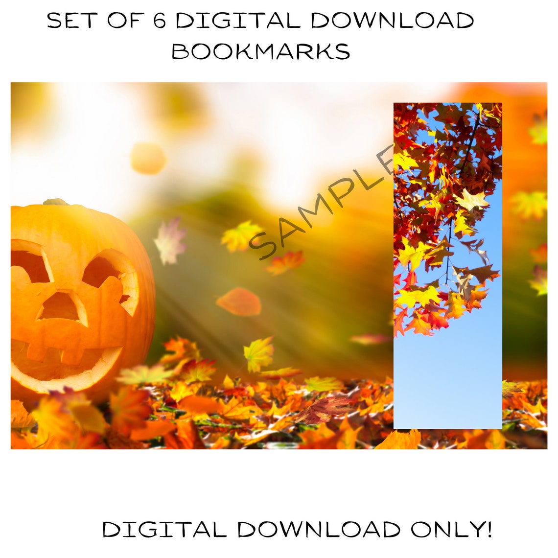 Autumn Leaves Bookmarks/ Printable /set of Six/autumn - Etsy