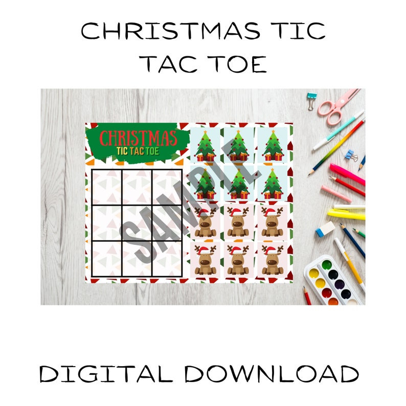 Christmas Tic-tac-toe Game/ Printable Christmas Activity for Kids ...