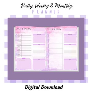 Printable Daily, Weekly, Monthly Planner Inserts (digital Download) - Etsy
