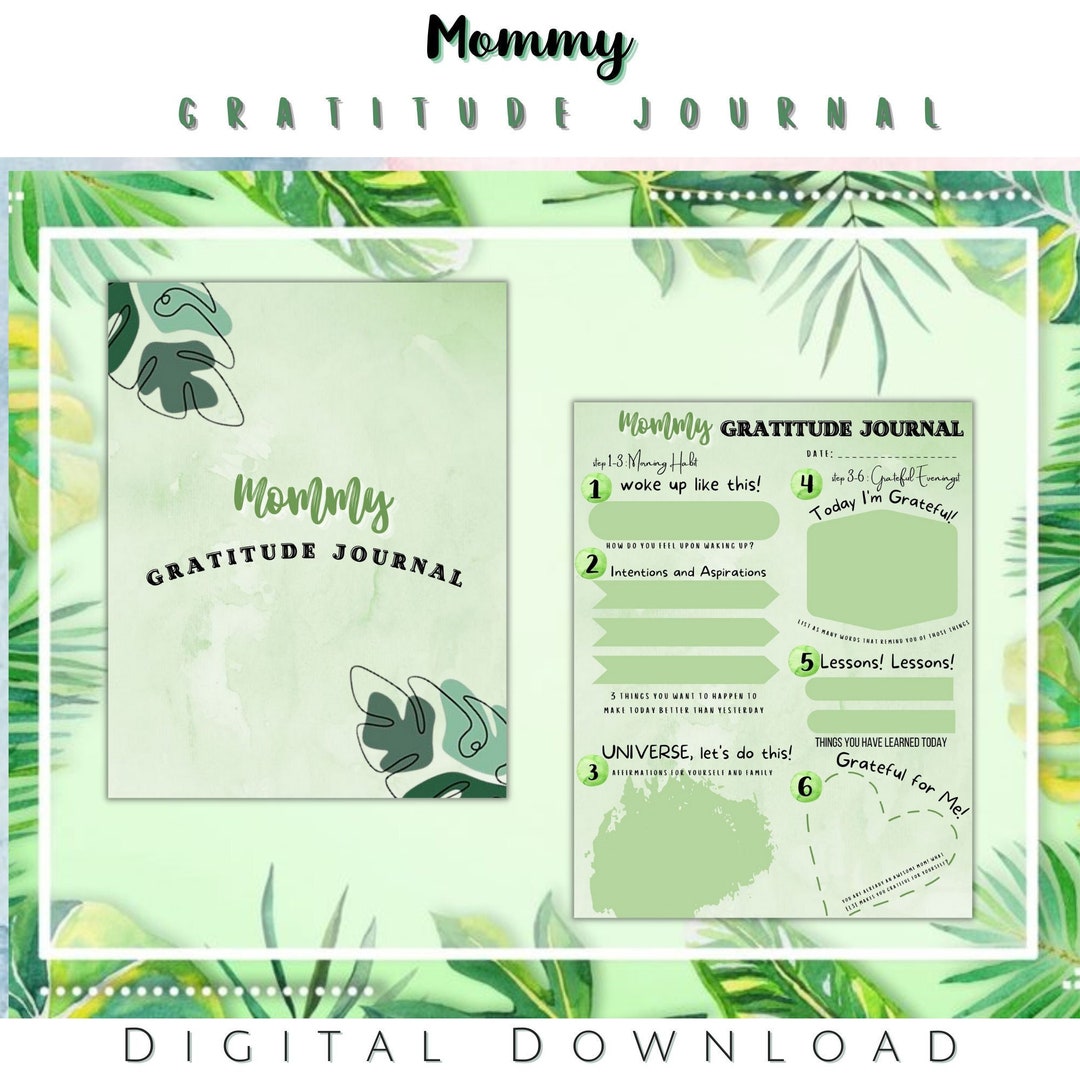 Mommy Gratitude Journal Printable: Daily Mindfulness (instant Download ...