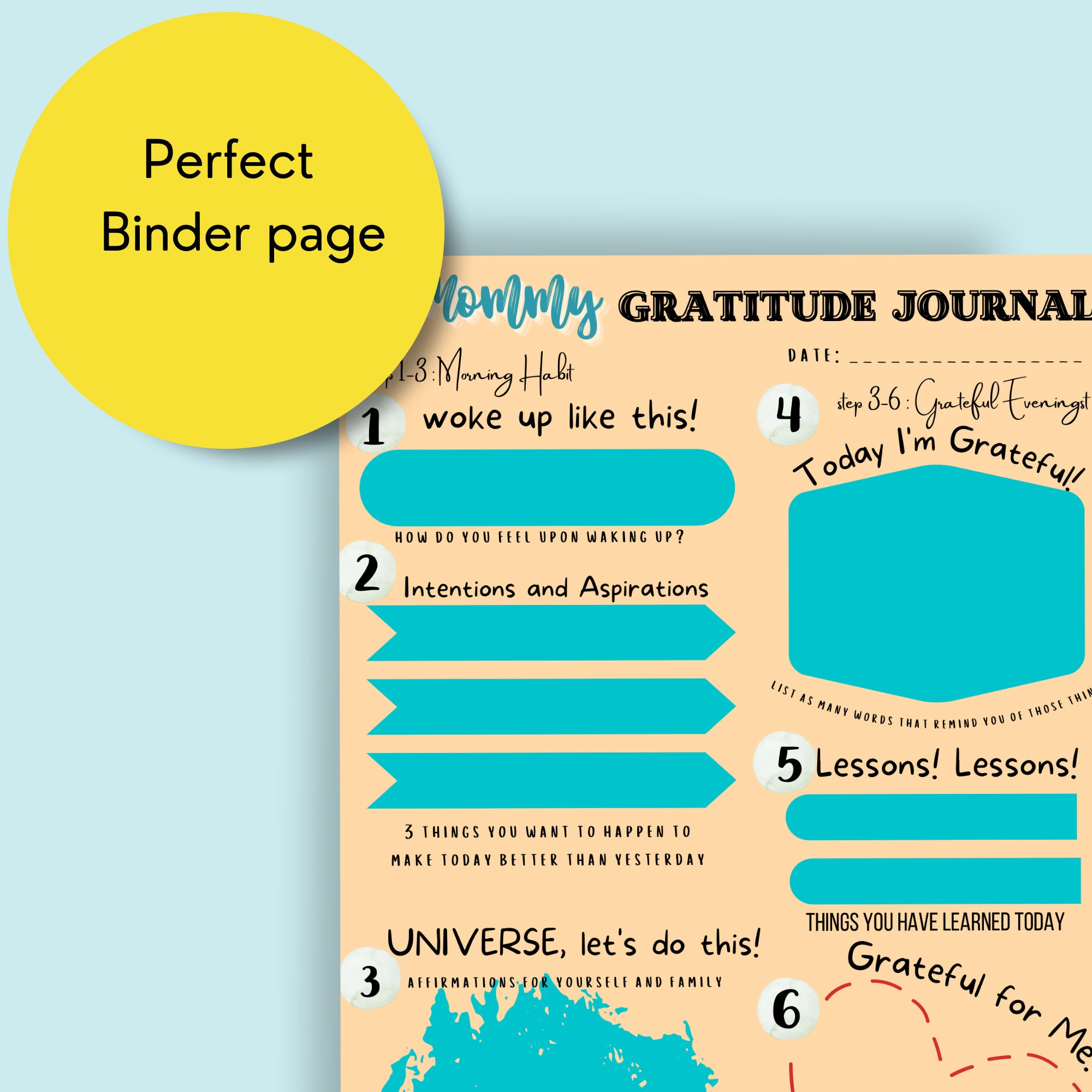 Achieve an Thankful Mindset With This Gratitude Journal Page/ Printable ...