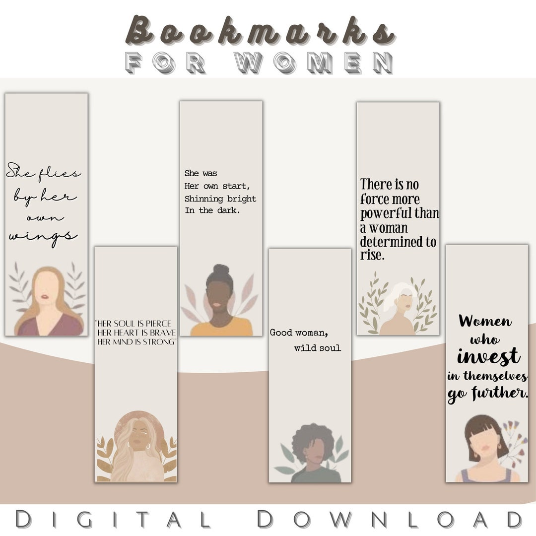 Bookmark Printable | Minimalist Bookmarks Printable Bookmarks | Set of ...