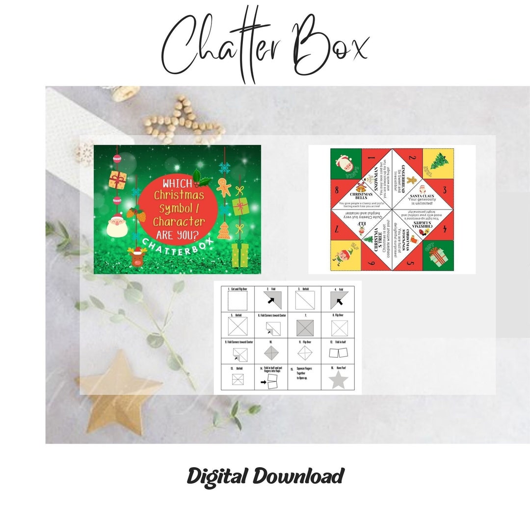Christmas Symbol Chatterbox Printable Christmas Chatterbox Which ...