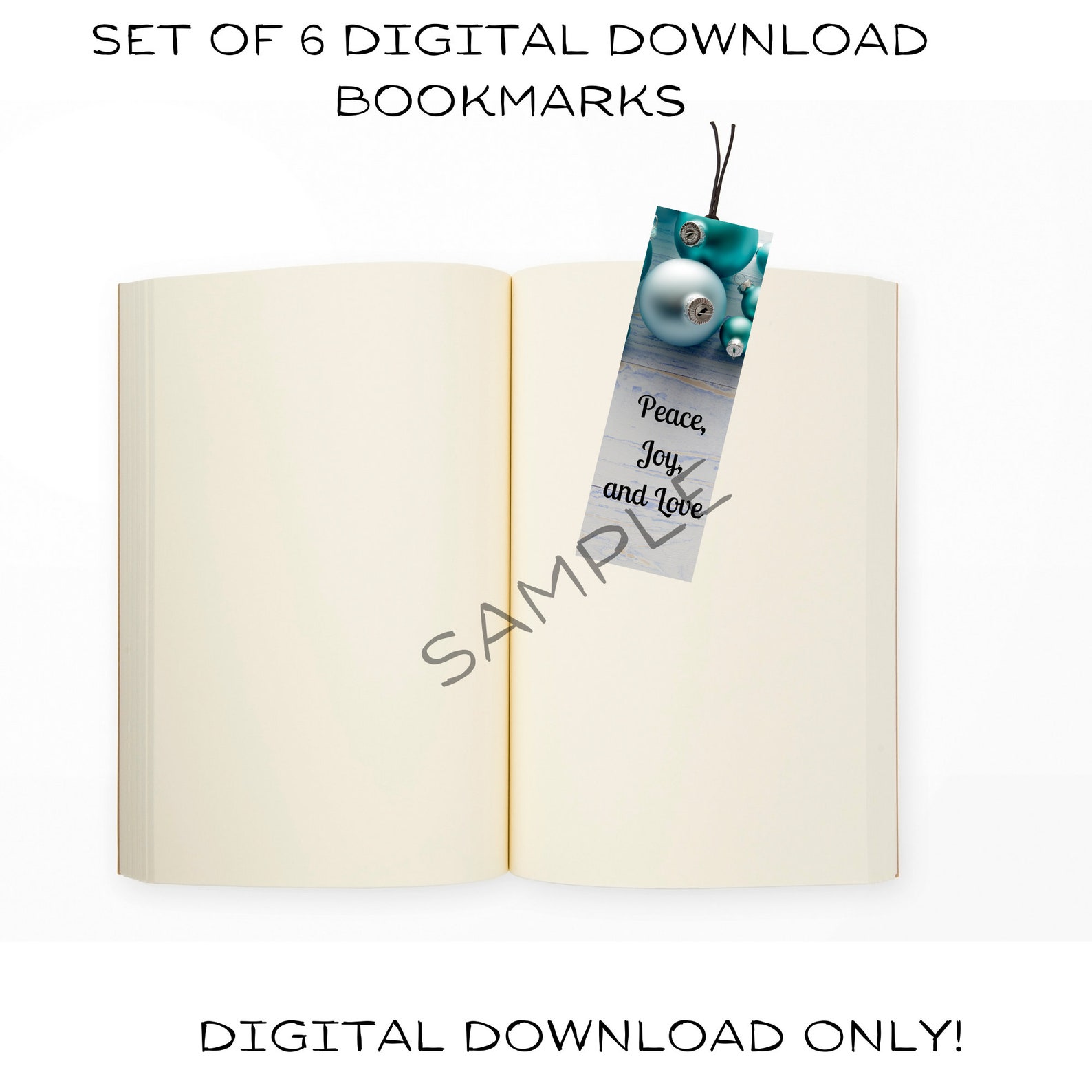 Printable Christmas Bookmarks, Christmas Quotes, Set of 6, Digital ...