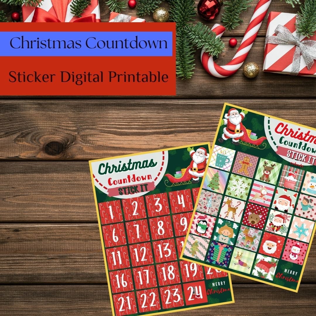 Printable Countdown to Christmas - Christmas Advent Calendar -days Till ...