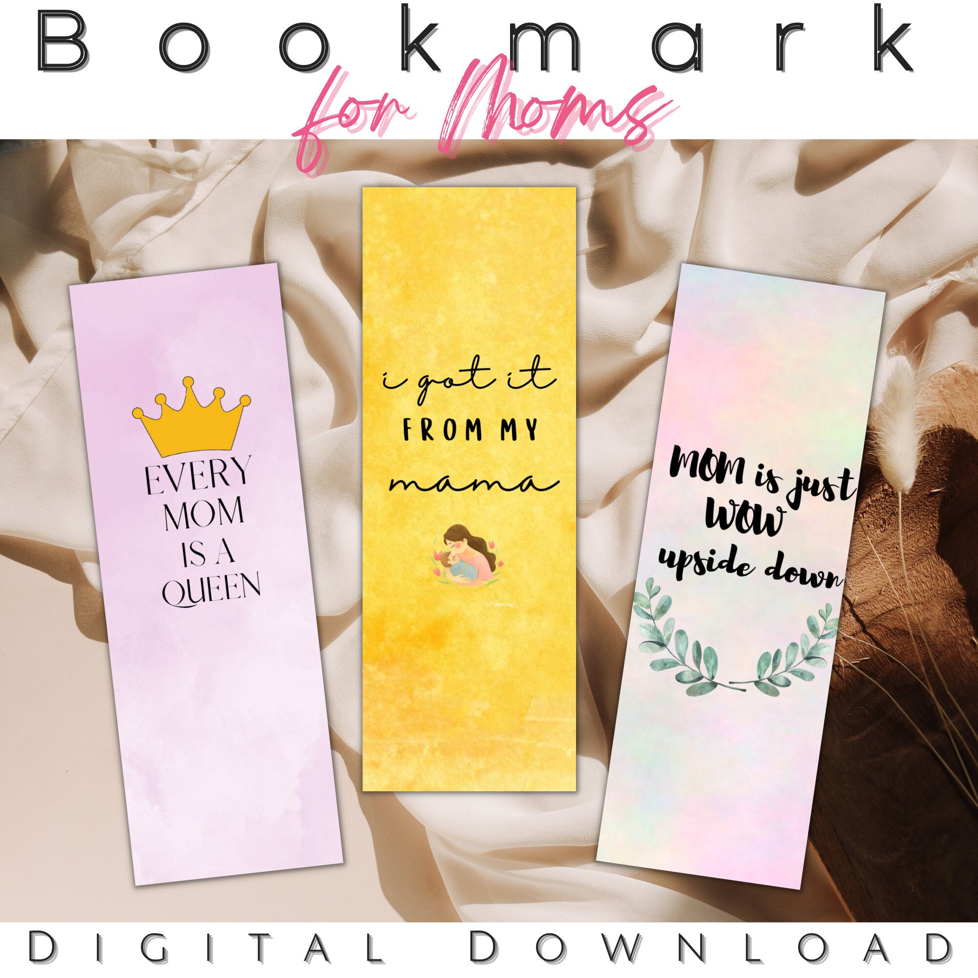 Bookmark for Moms Printable | Printable Bookmarks | for Wife | for ...