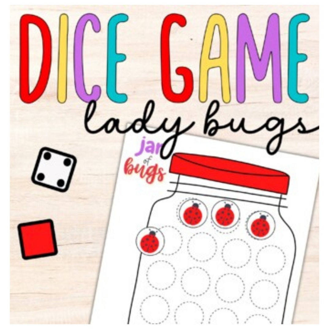 Instant Download Game | Insect and Bug| Printable Dice Game| Roll a Bug ...