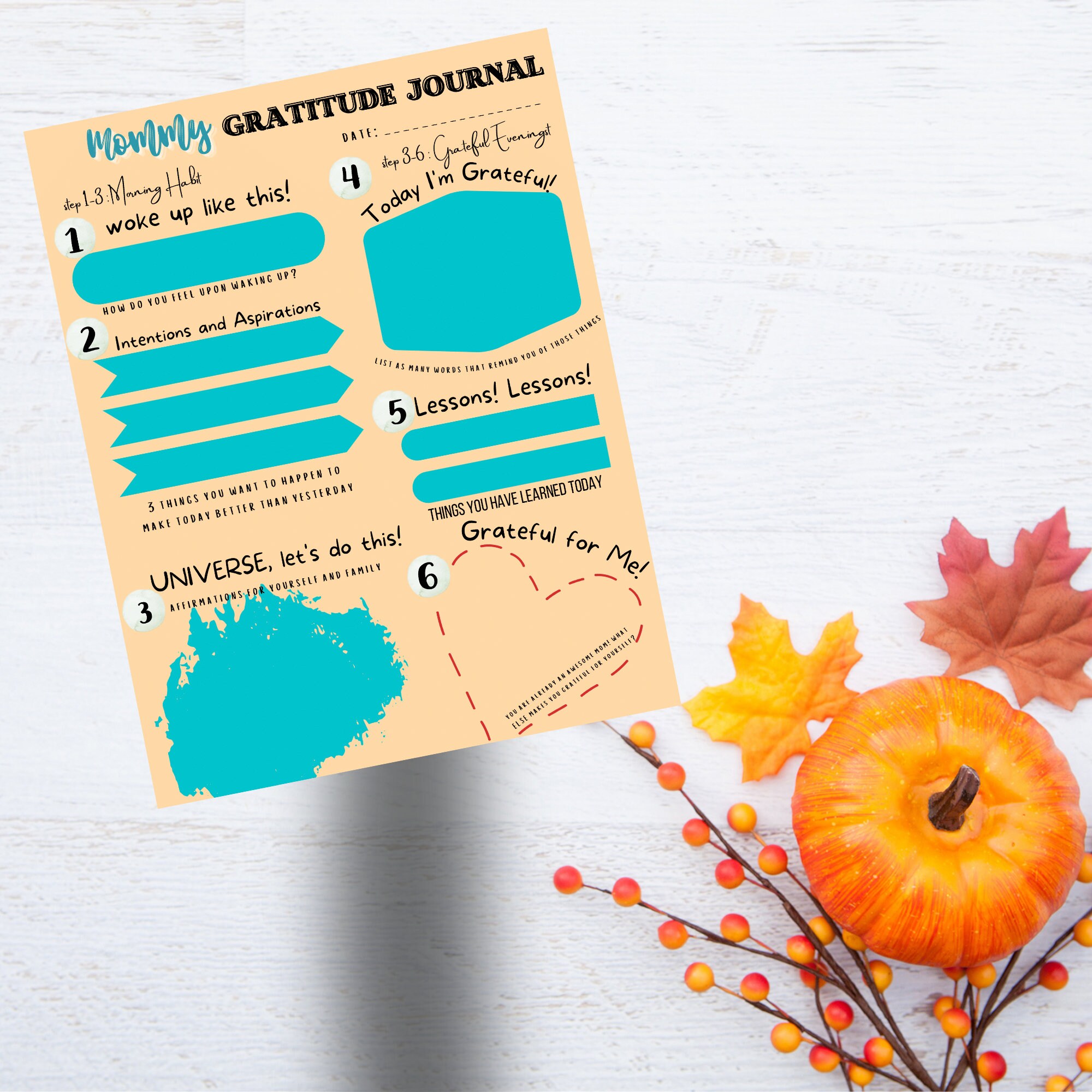 Achieve an Thankful Mindset With This Gratitude Journal Page/ Printable ...